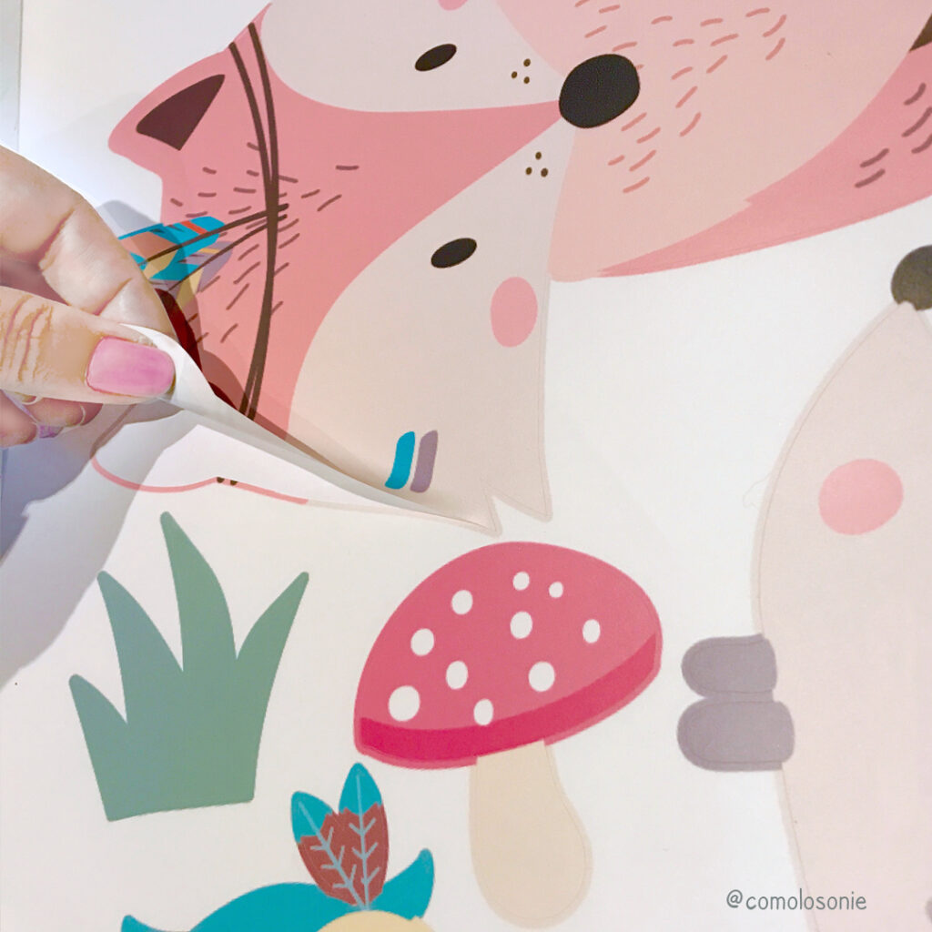 Wall Stickers Animalitos Nórdicos con Flores Vinilo para pared - Como ...