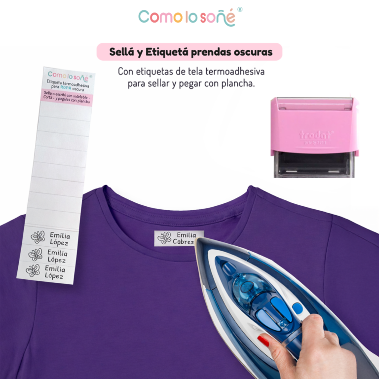 Sello Personalizado para Ropa y objetos, carcasa rosa - Como lo soñé